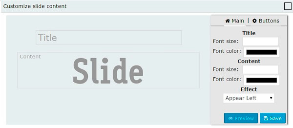 HTML slider with images and HTML content. WordPress Slider plugin
