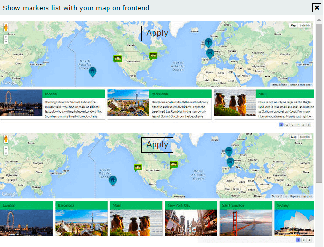 How to use slider as markers list? | Ultimate WordPress Plugins by Supsystic