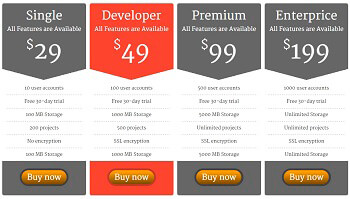 Pricing Table Builder WordPress plugin with Example