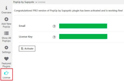 Installation of Pop Up Plugin PRO Version.