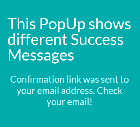 Change PopUp Success Message Color and Size. CSS Window Code