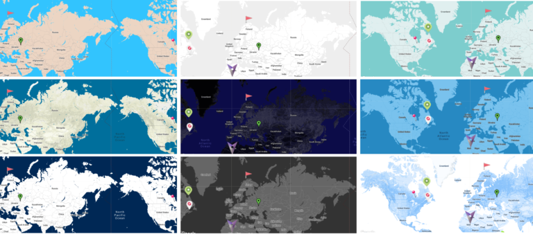 Different Map Styles | Features | Supsystic WP Plugins