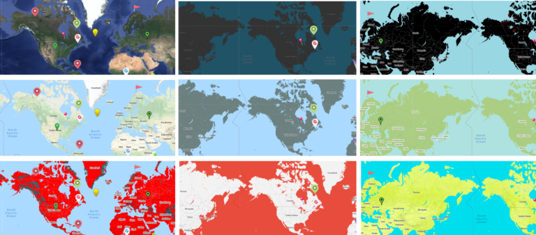 Different Map Styles | Features | Supsystic WP Plugins