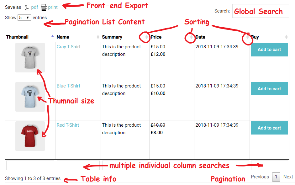 Product Table design | Ultimate WordPress Plugins by Supsystic